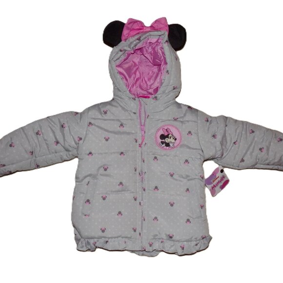 Disney | Jackets & Coats | Disney Jr Minnie Mouse Winter Jacket Sz 2t ...